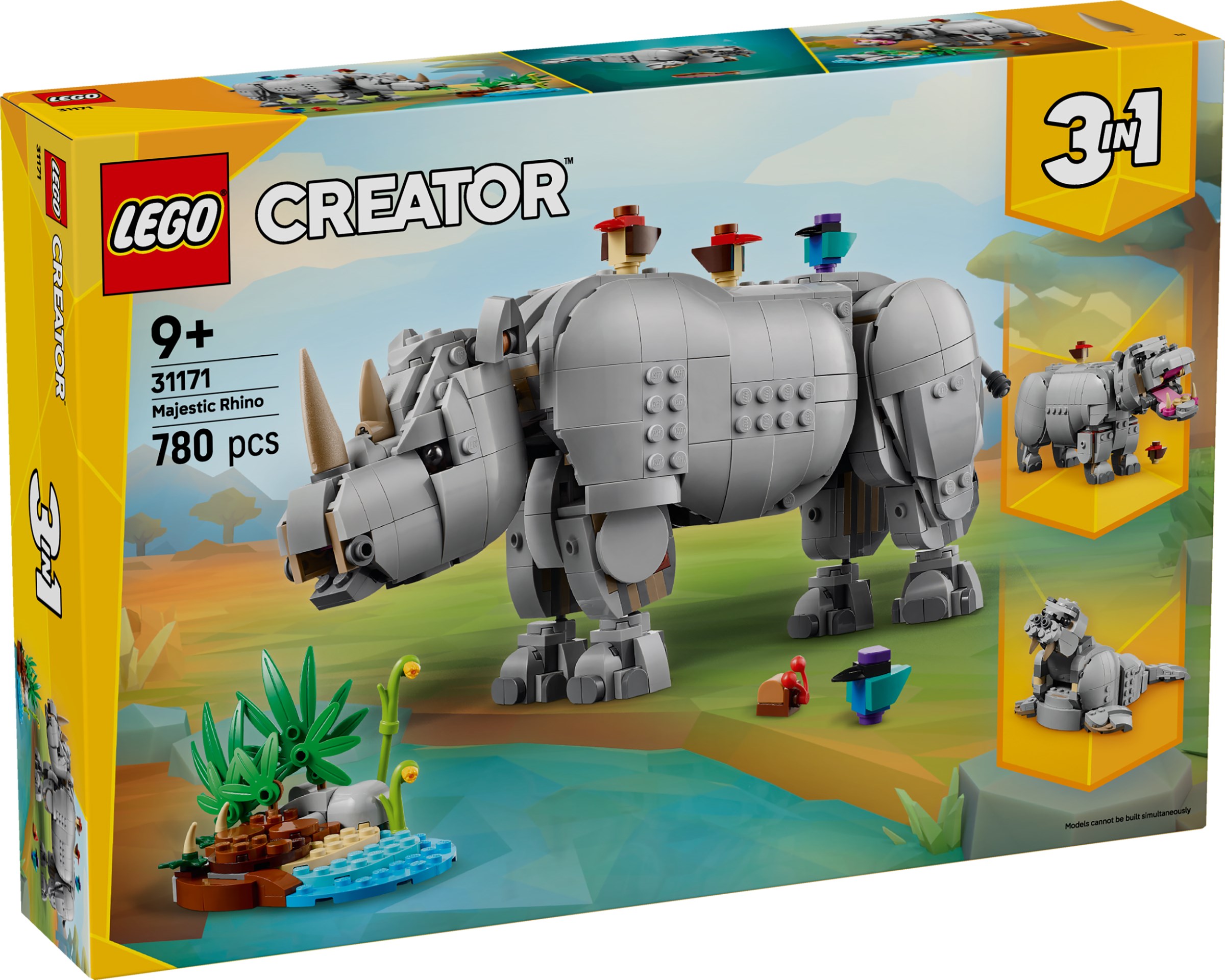 LEGO Creator 31171 Majestic Rhino with Birds revealed! | Brickset